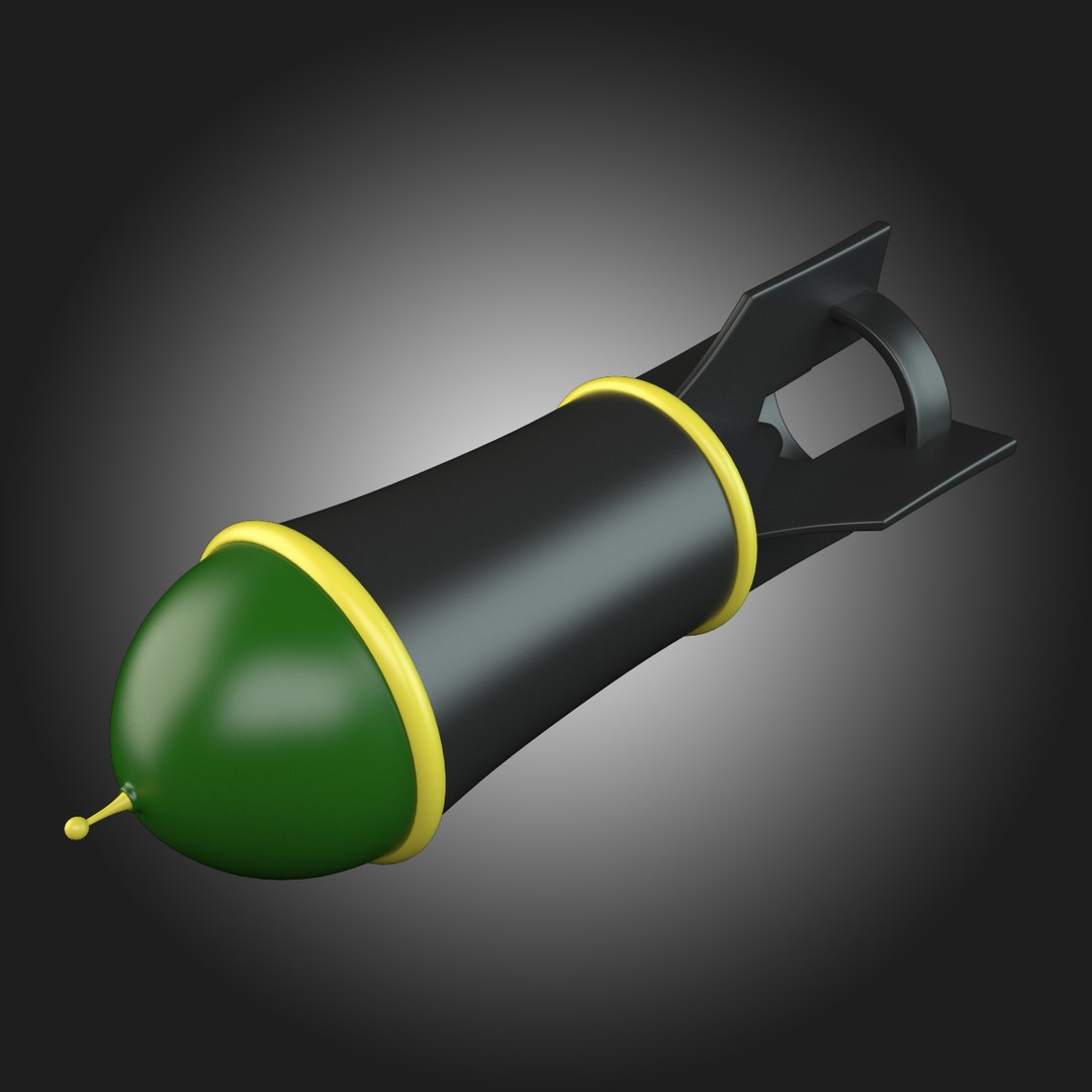 3d Cartoon Aerial Bomb