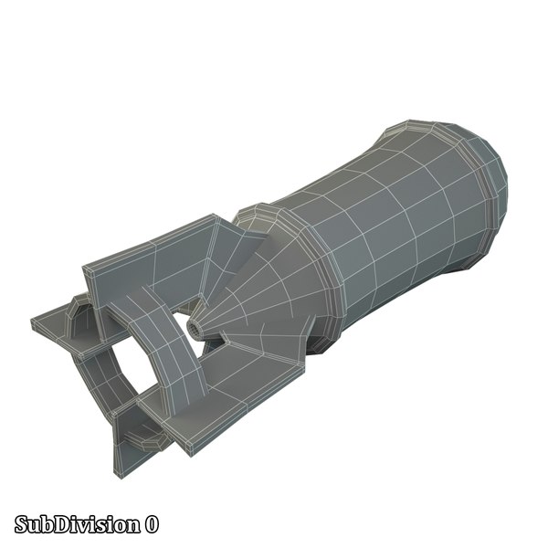 3d cartoon aerial bomb