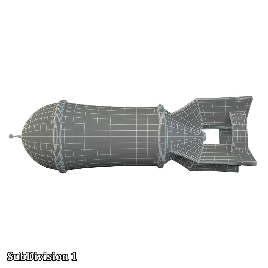 3d Cartoon Aerial Bomb