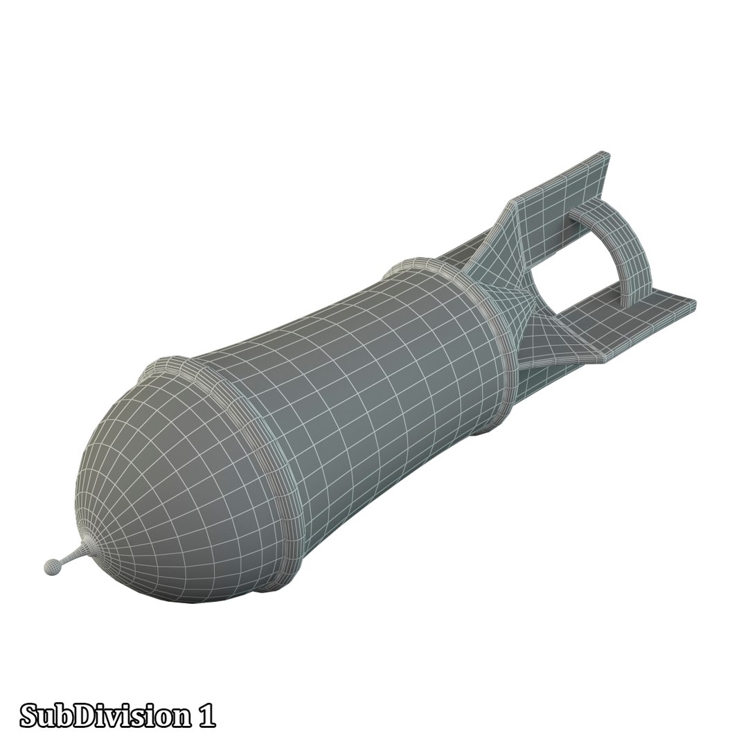 3d Cartoon Aerial Bomb