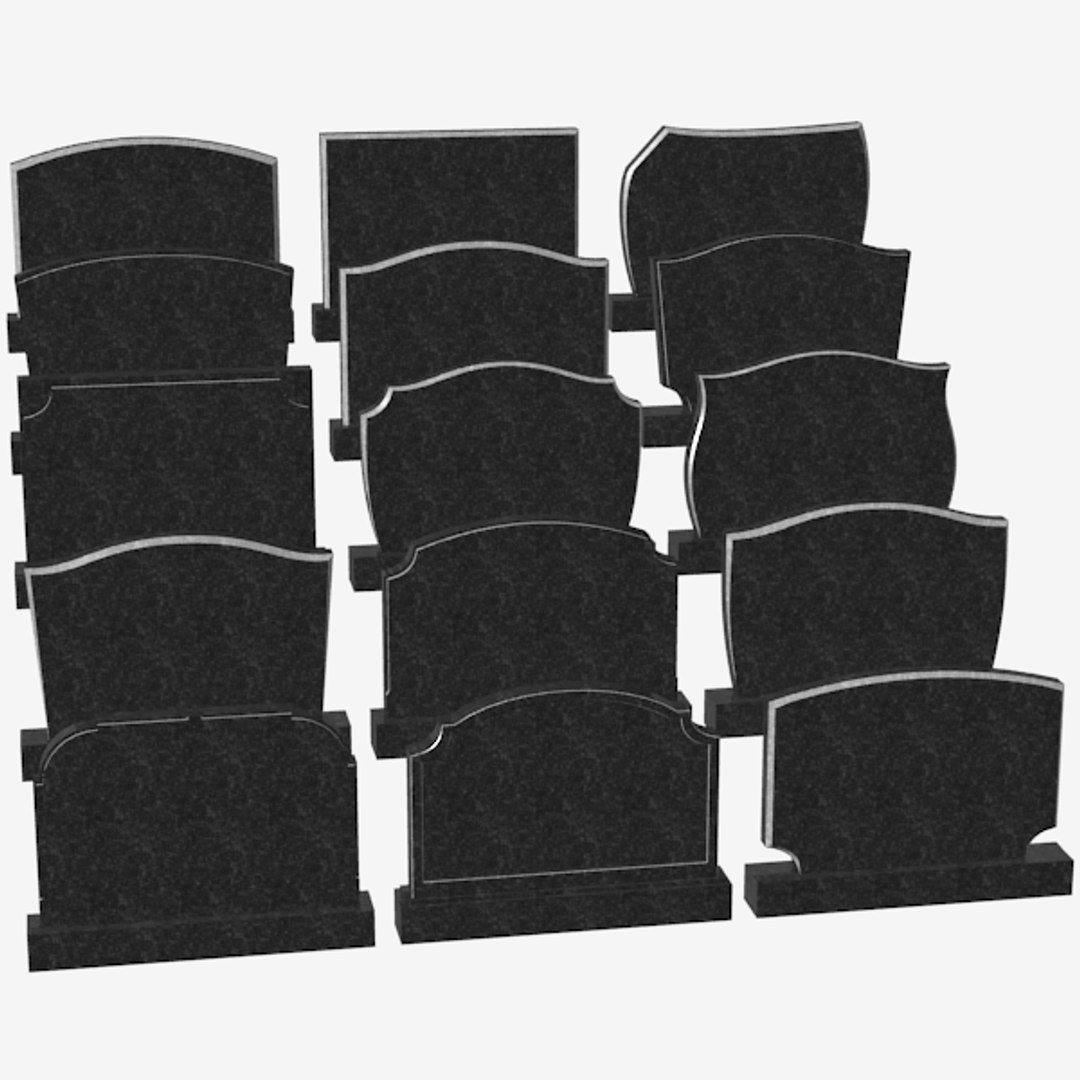 3d model tombstones stone