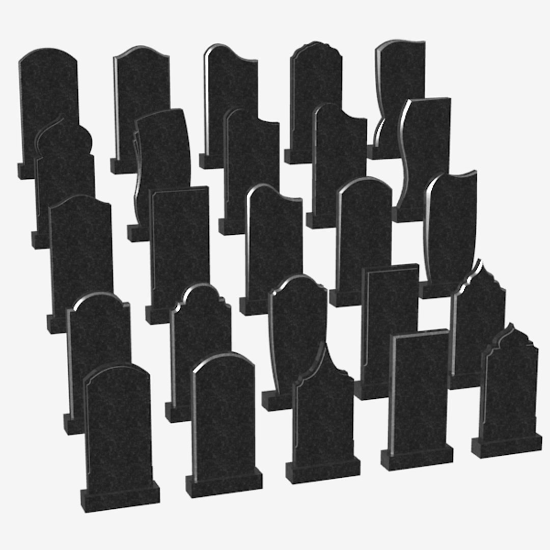 3d model tombstones stone