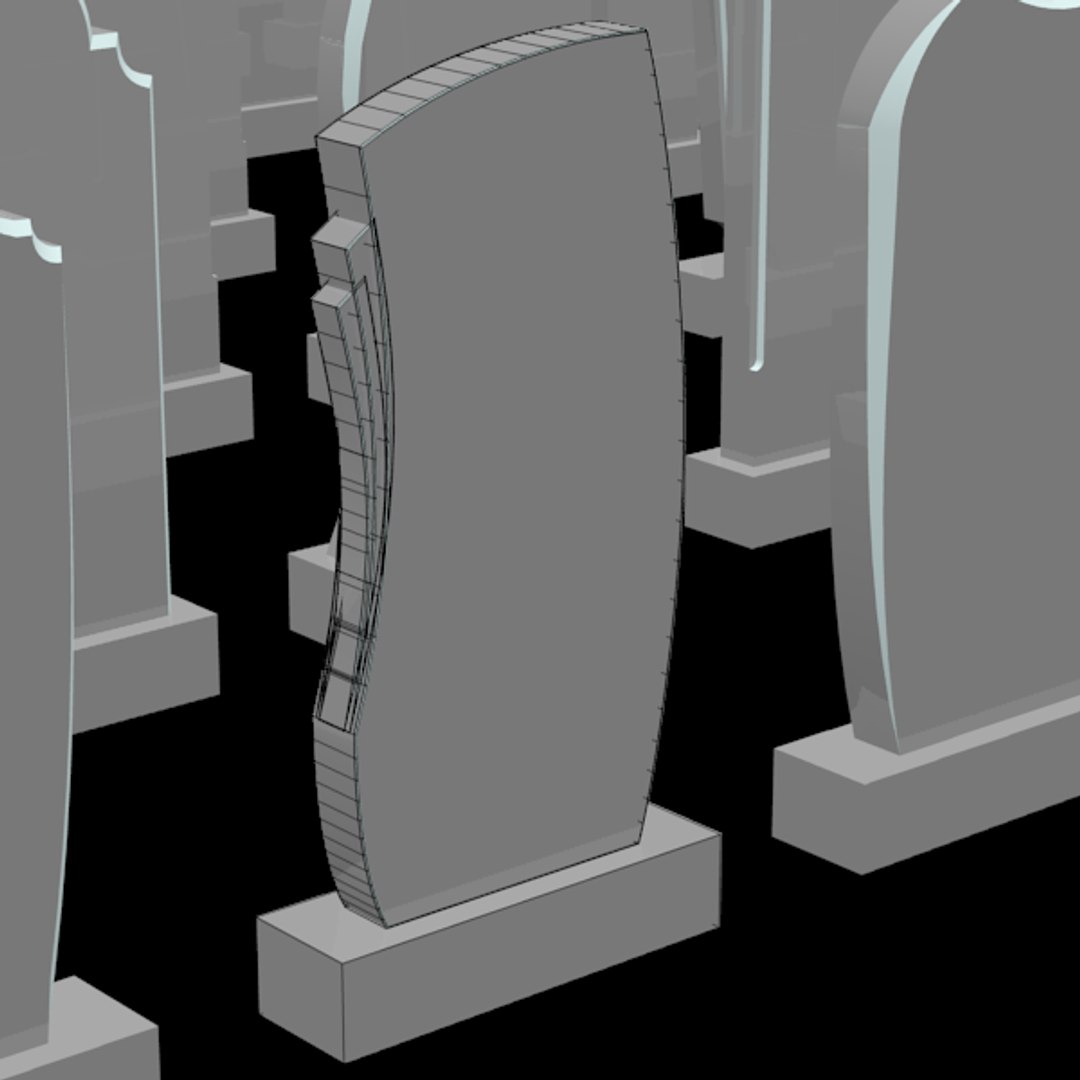 3d model tombstones stone