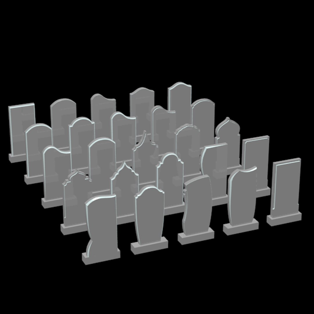 3d model tombstones stone