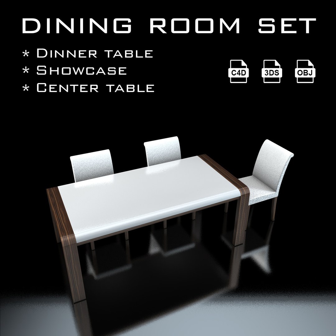 3d Dining Room Set Model