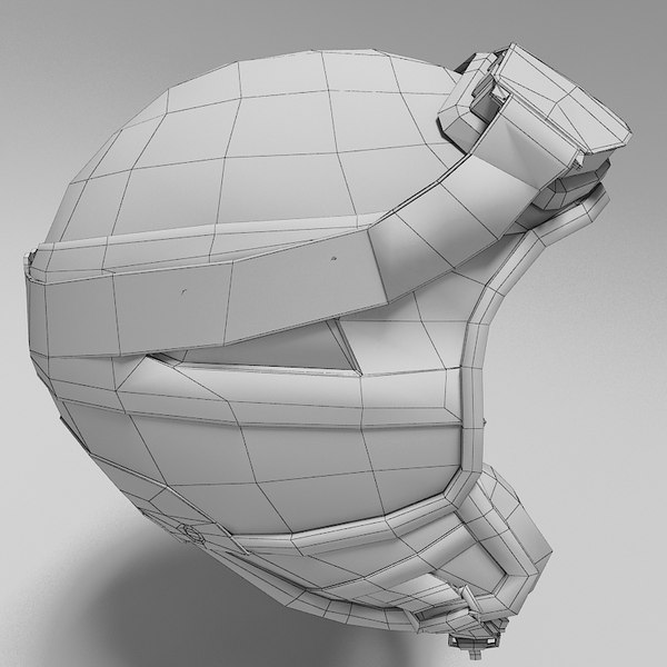 3d hugo helmet goggles model