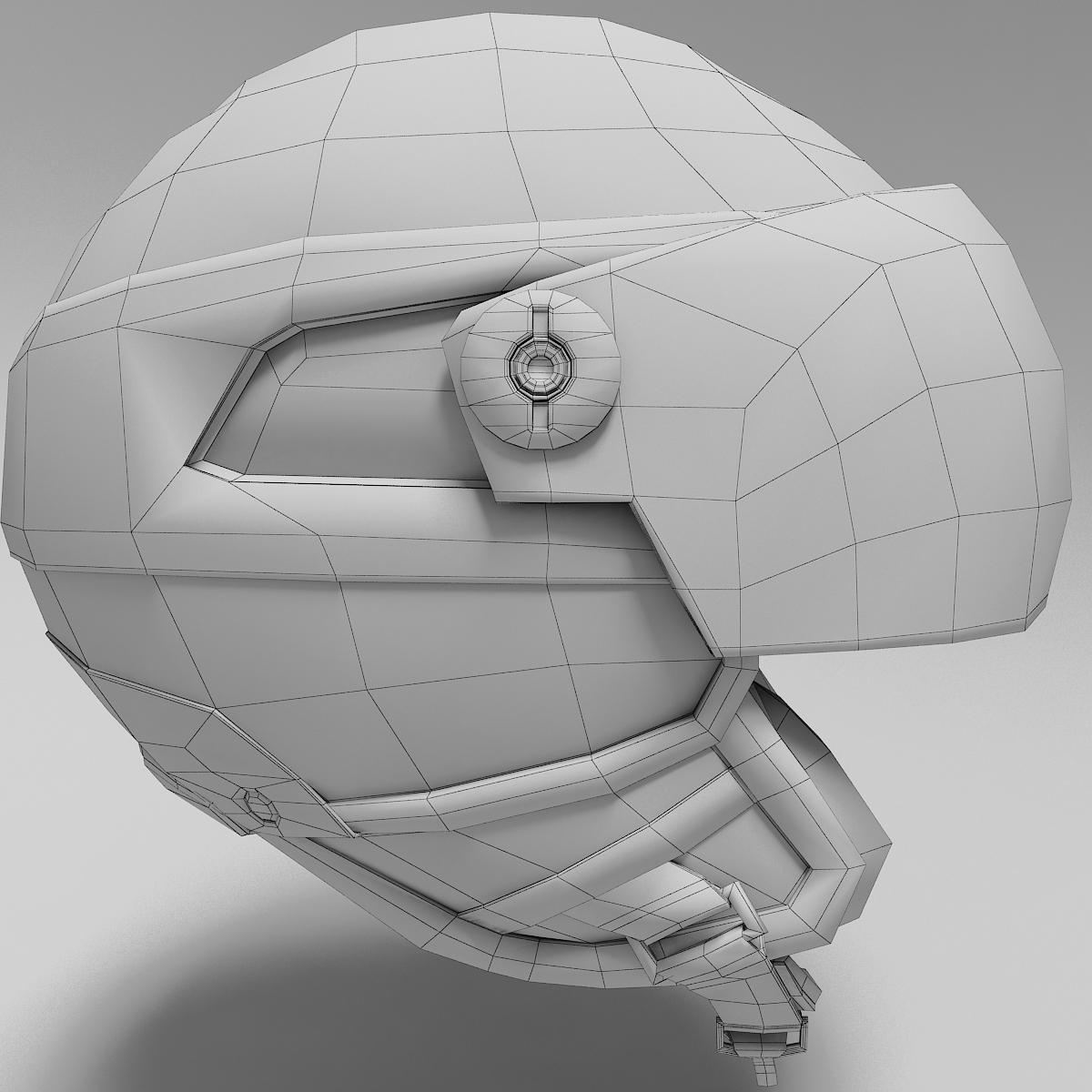 3d hugo helmet goggles model