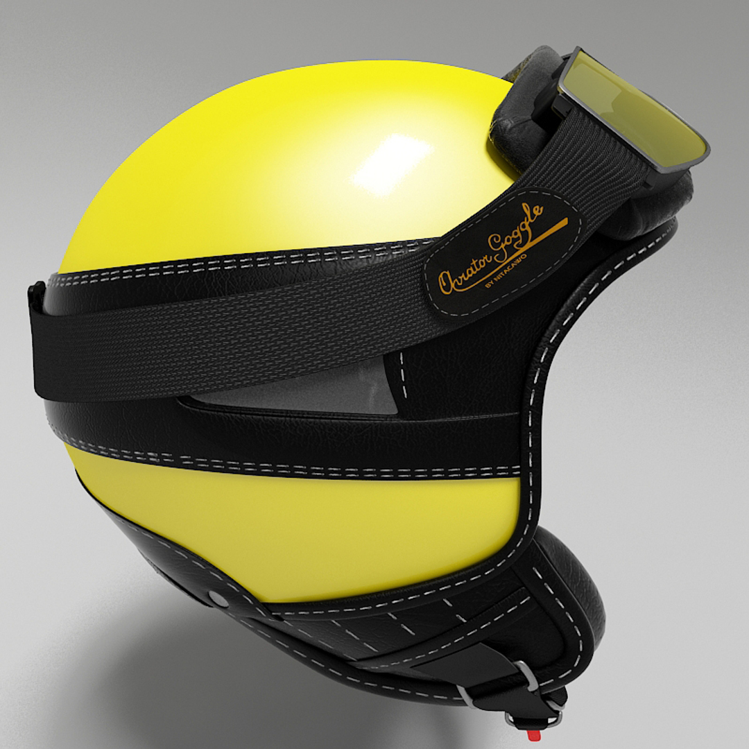 3d hugo helmet goggles model