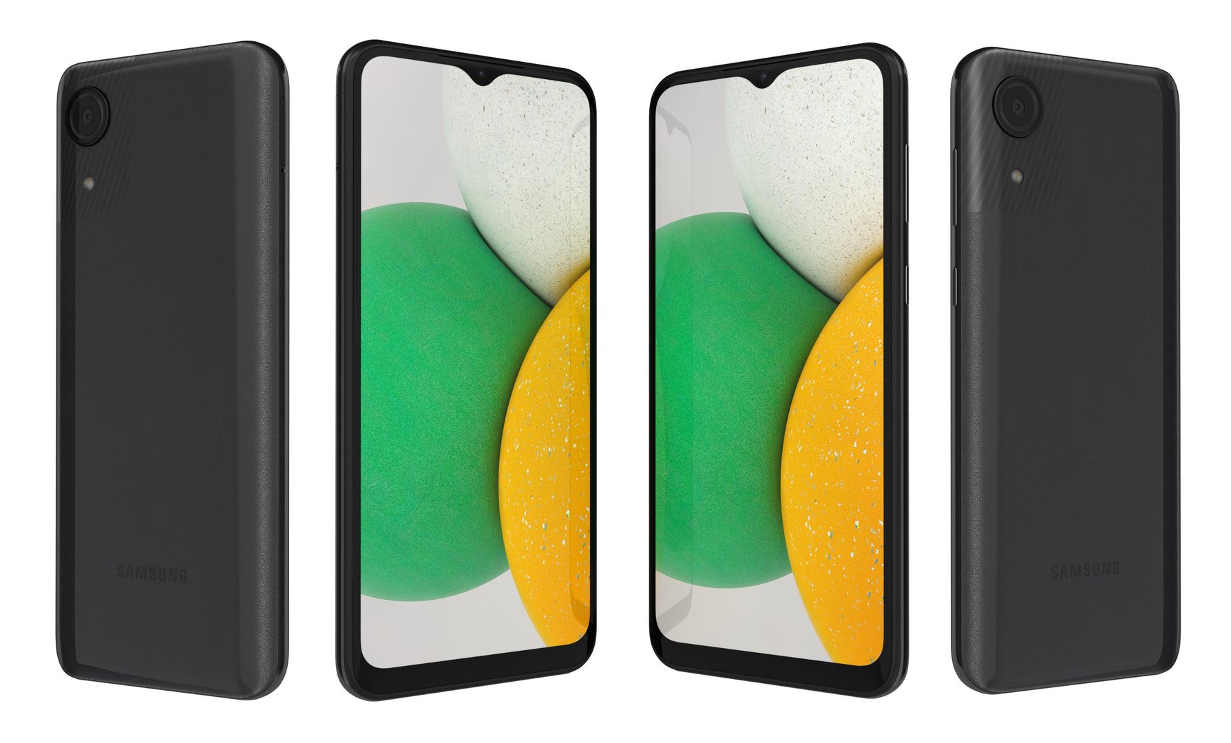 Samsung Galaxy A03 Core Black And Blue 3D model - TurboSquid 1841195