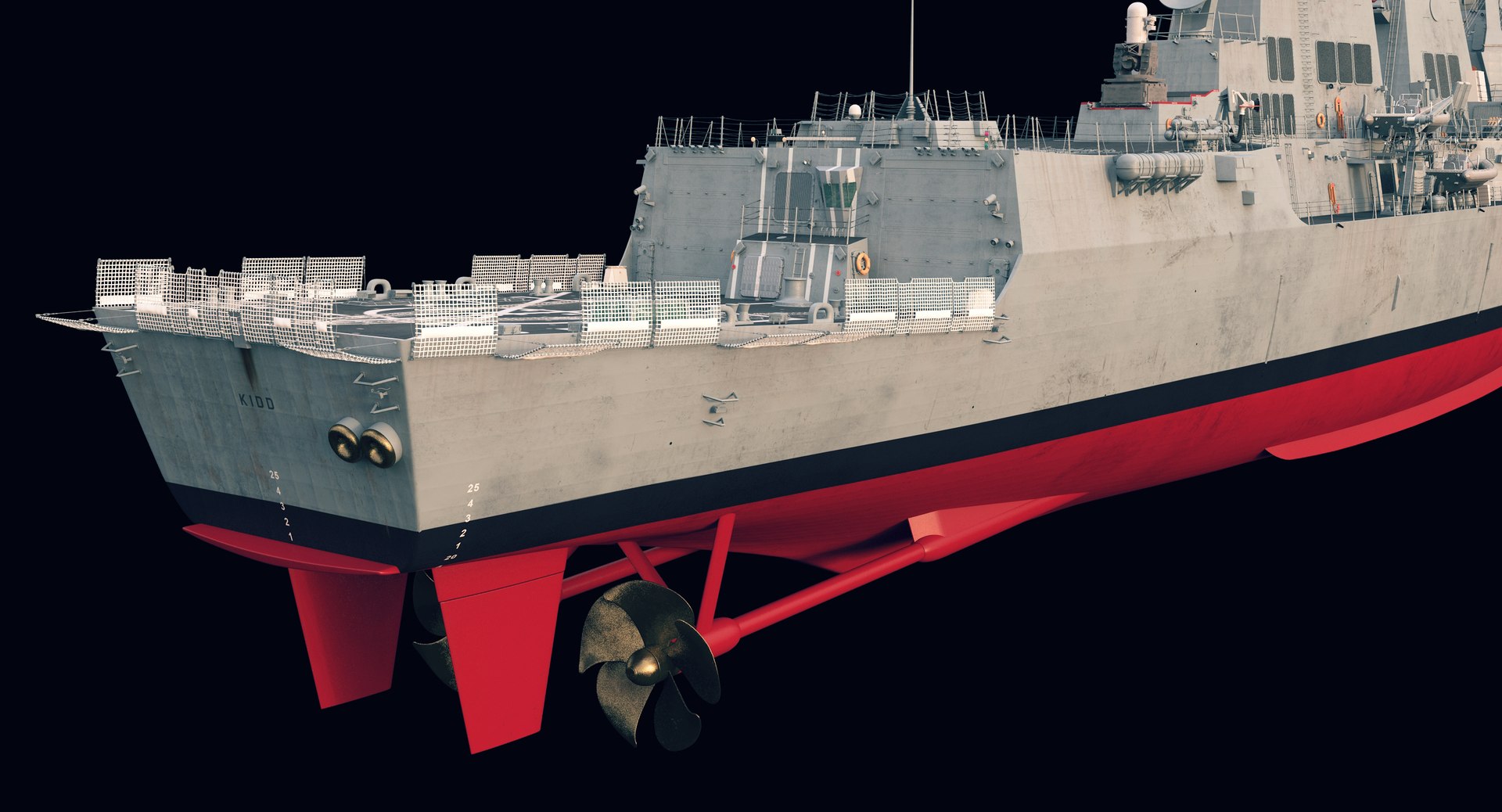 Uss Kidd 3d Model