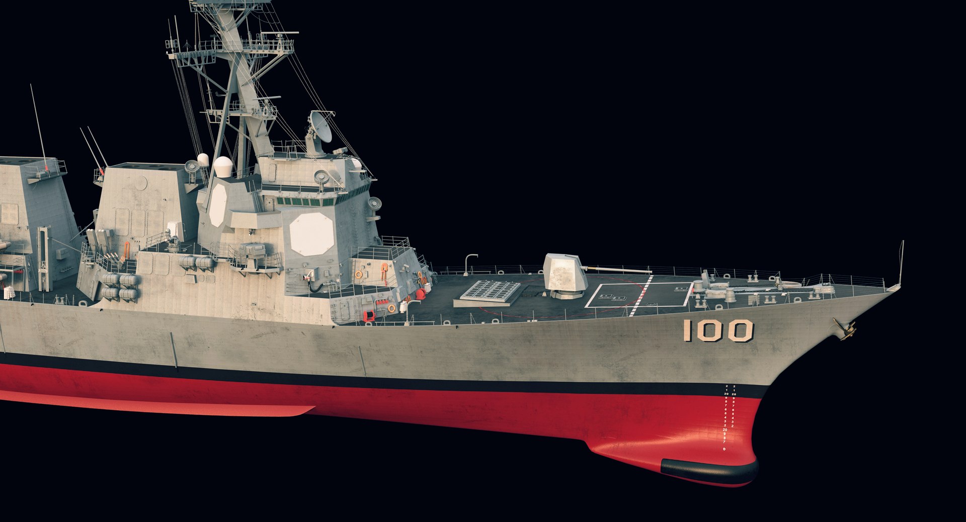 uss kidd 3d model