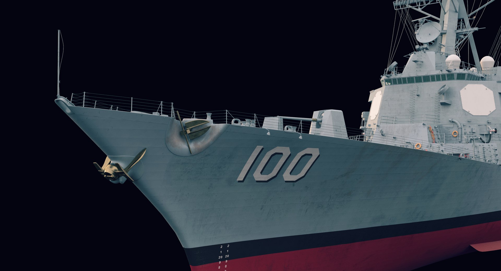 uss kidd 3d model