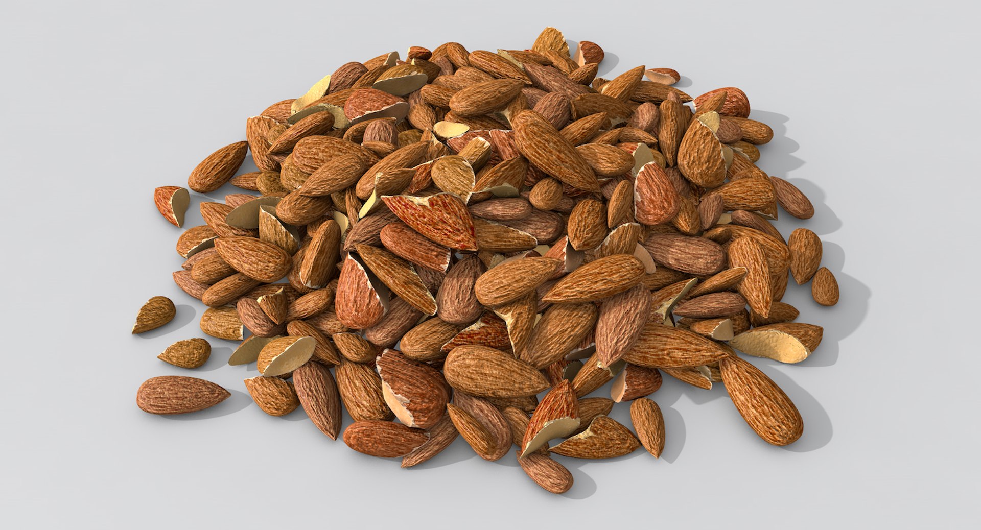 Bunch Almonds 3D Model - TurboSquid 1343850