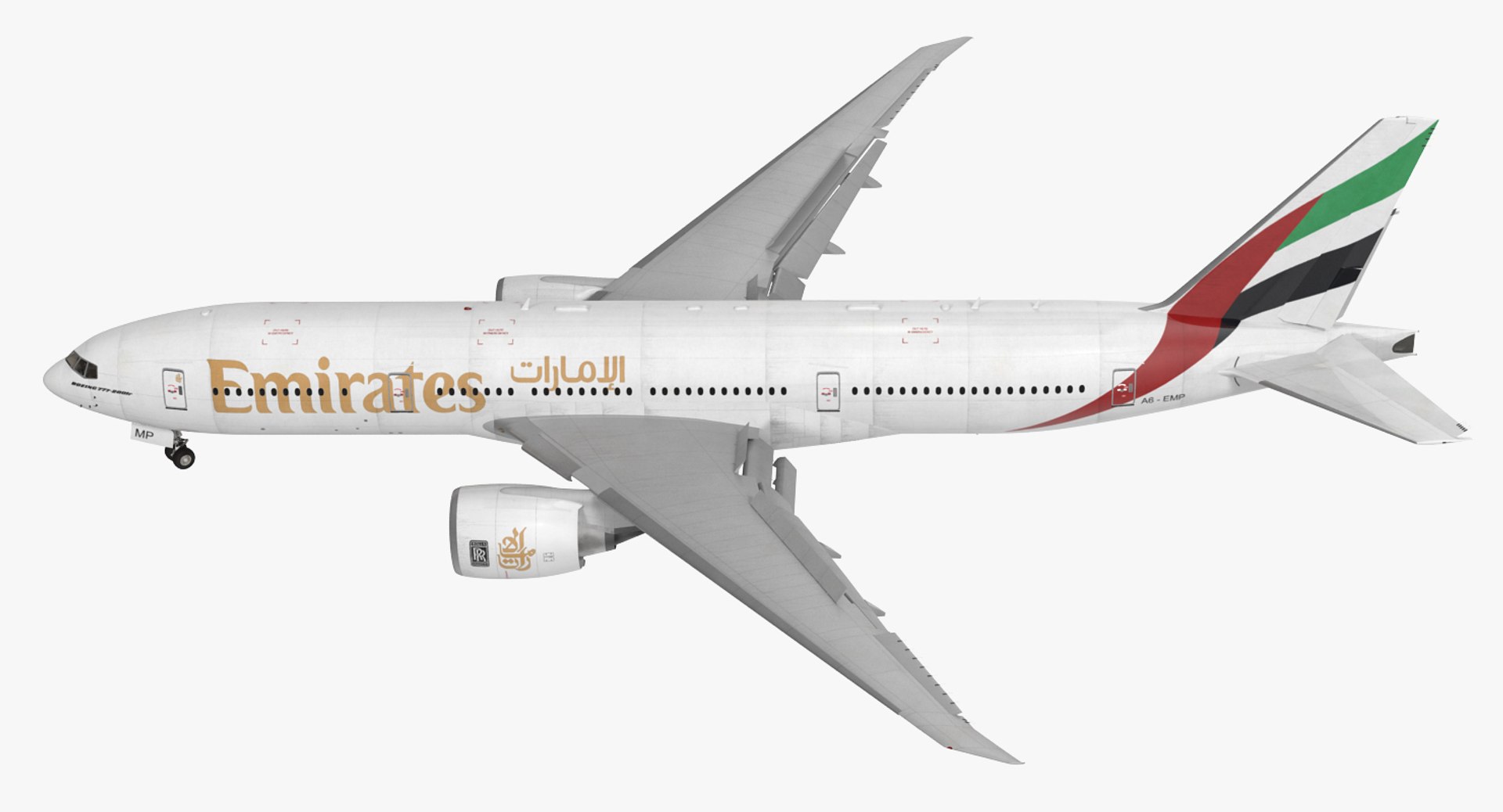 3d Model Boeing 777 200lr Emirates