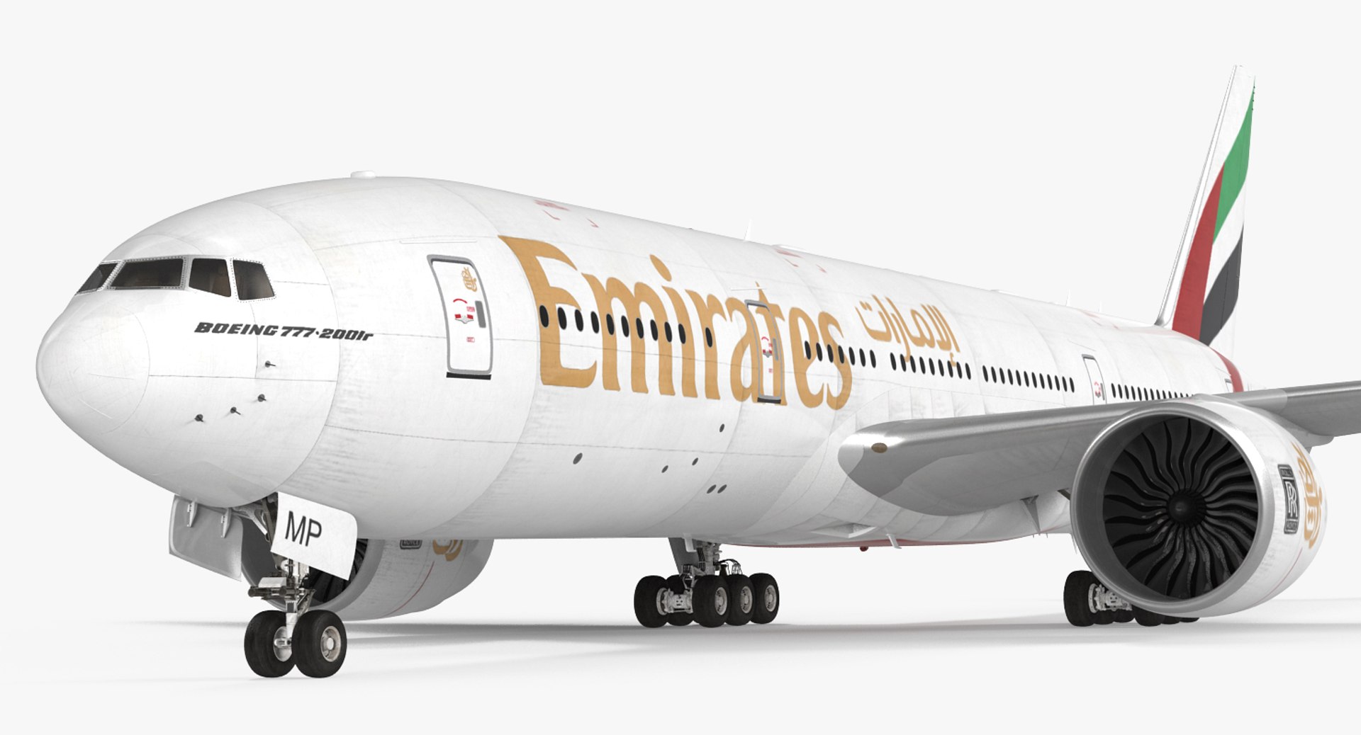 3d Model Boeing 777 200lr Emirates
