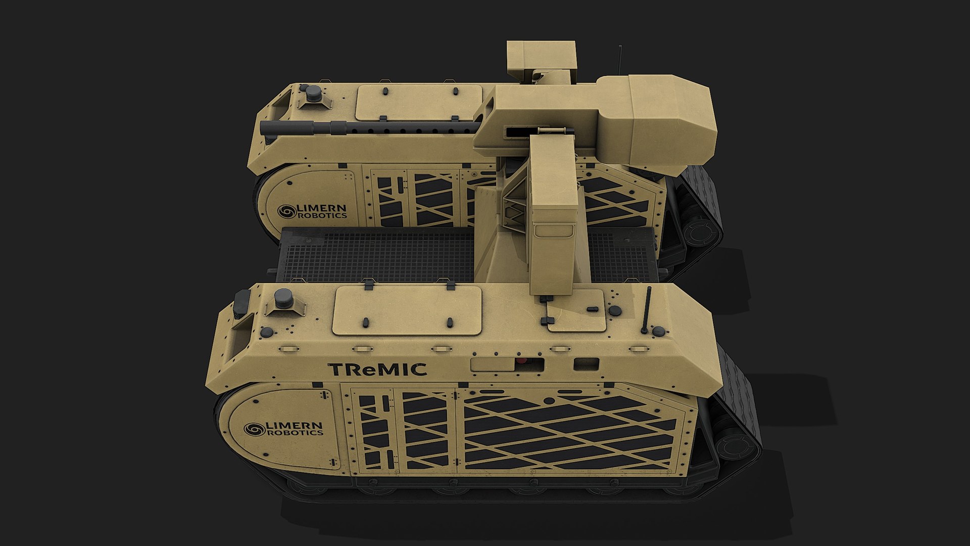Smart Military Robot With Remote Machine Gun - Yellow 3D - TurboSquid ...