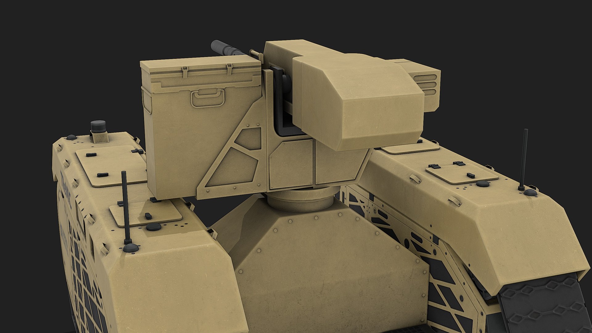 Smart Military Robot With Remote Machine Gun - Yellow 3D - TurboSquid ...