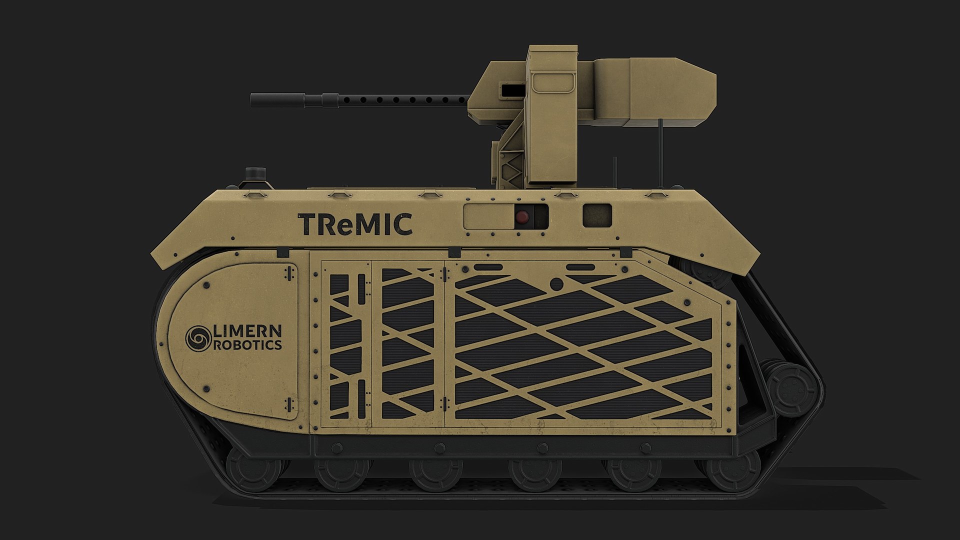 Smart Military Robot With Remote Machine Gun - Yellow 3D - TurboSquid ...