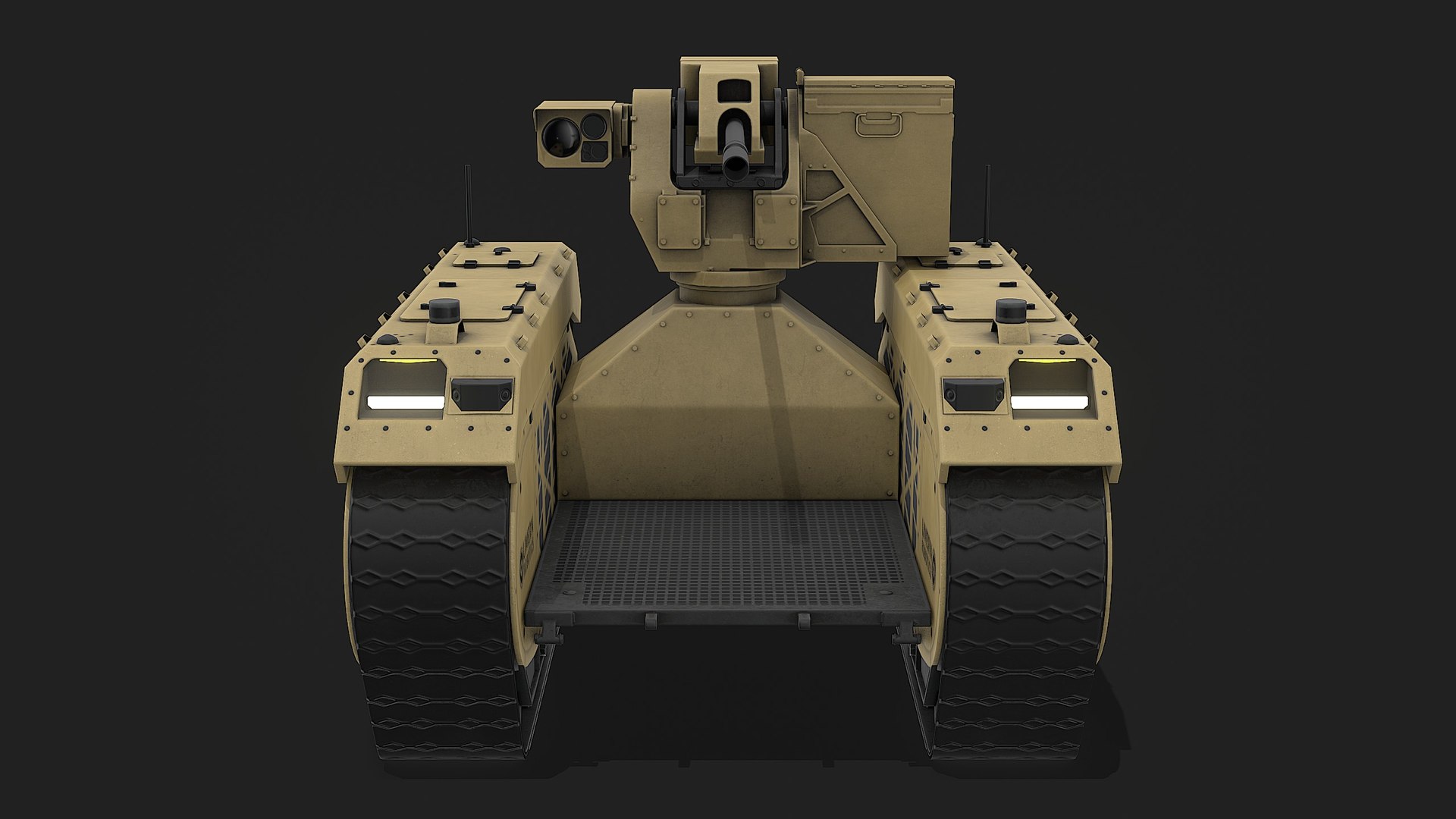 Smart Military Robot With Remote Machine Gun - Yellow 3D - TurboSquid ...