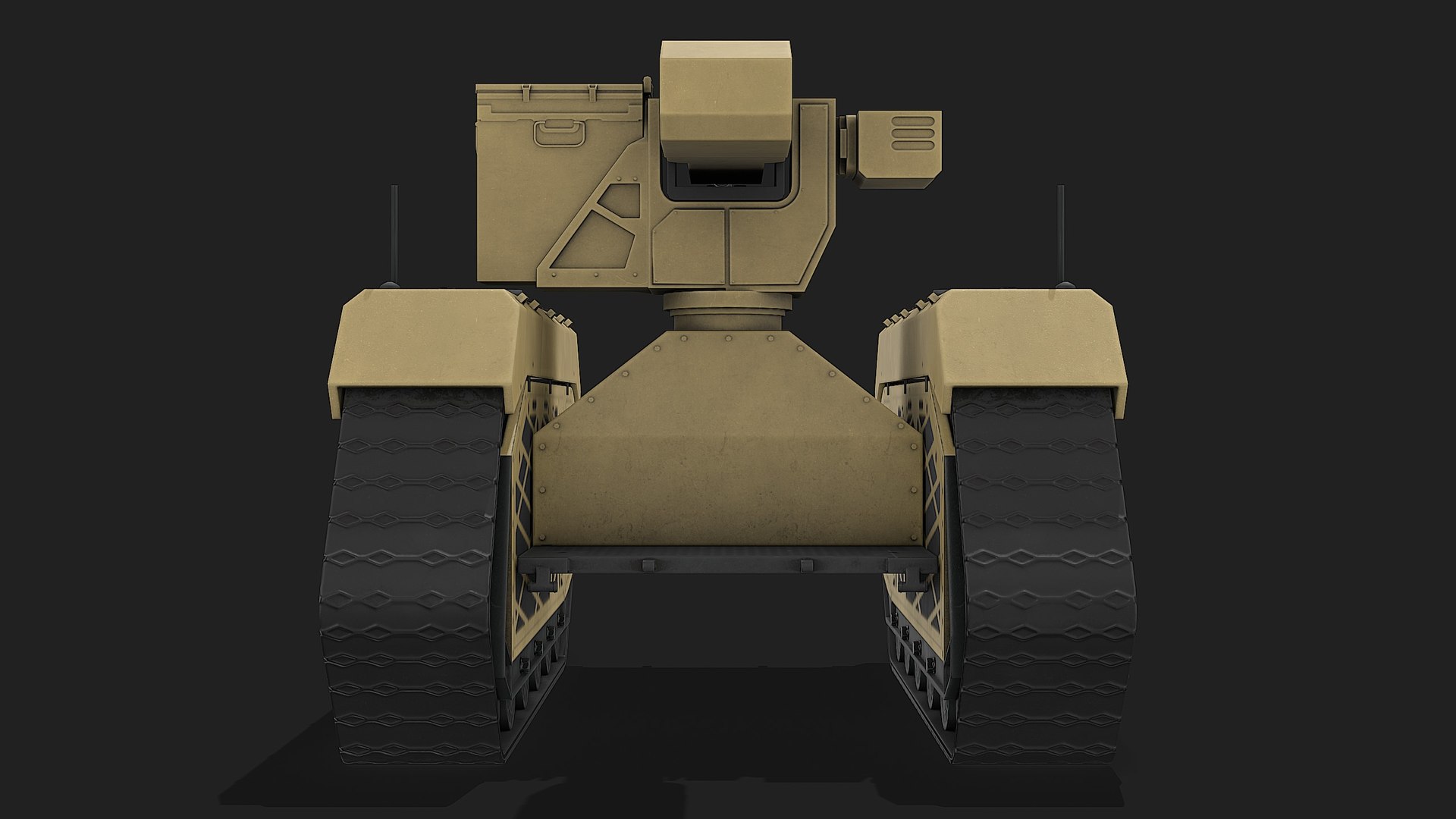 Smart Military Robot With Remote Machine Gun - Yellow 3D - TurboSquid ...