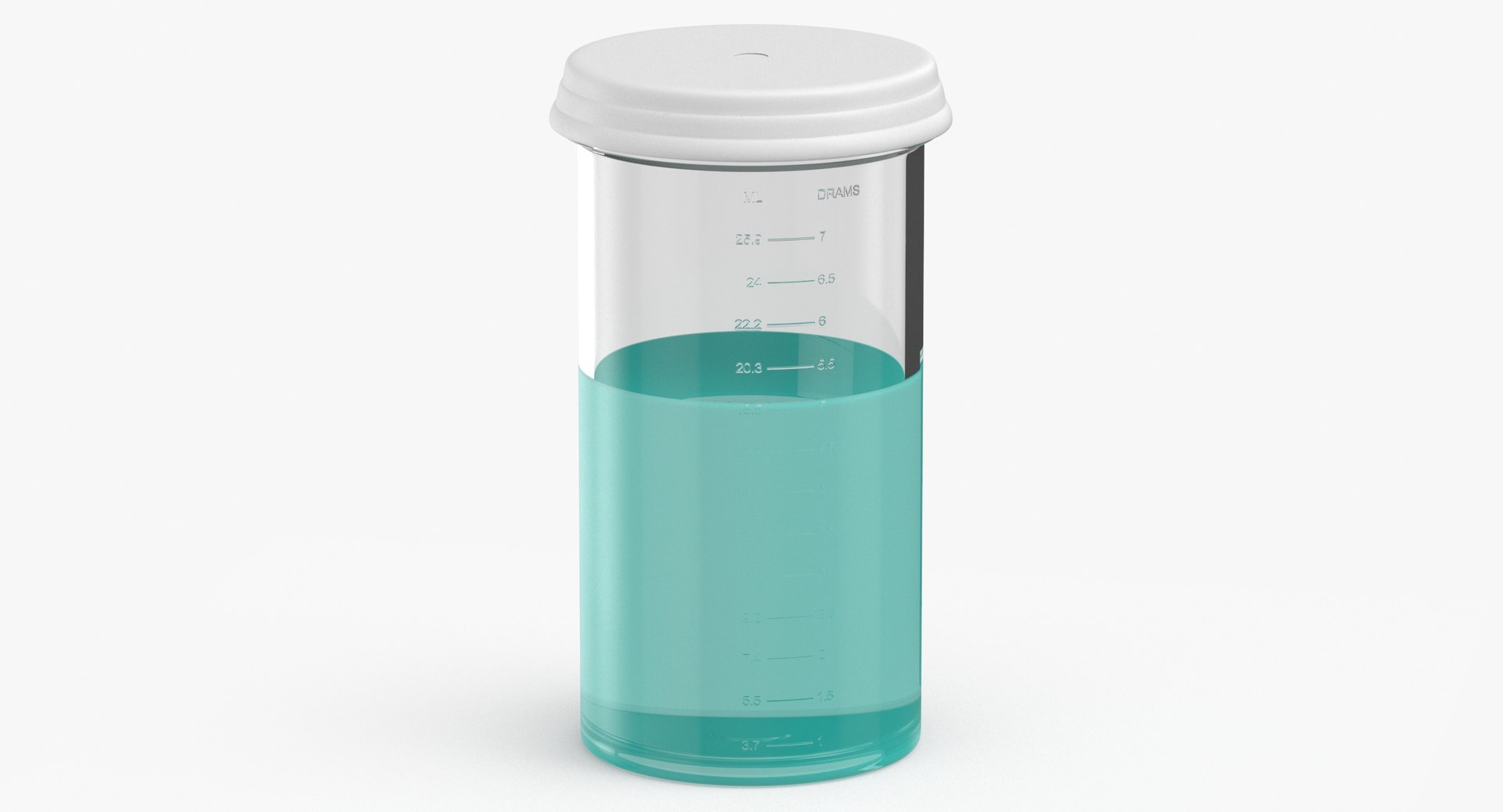 3D Pill Pod Vial 7dram 26ml Full model - TurboSquid 2056102