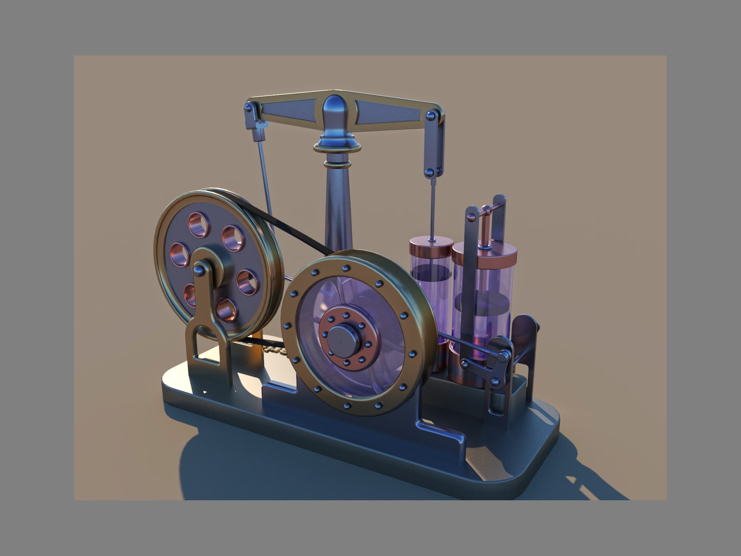 Steam engine 3D model - TurboSquid 1948444