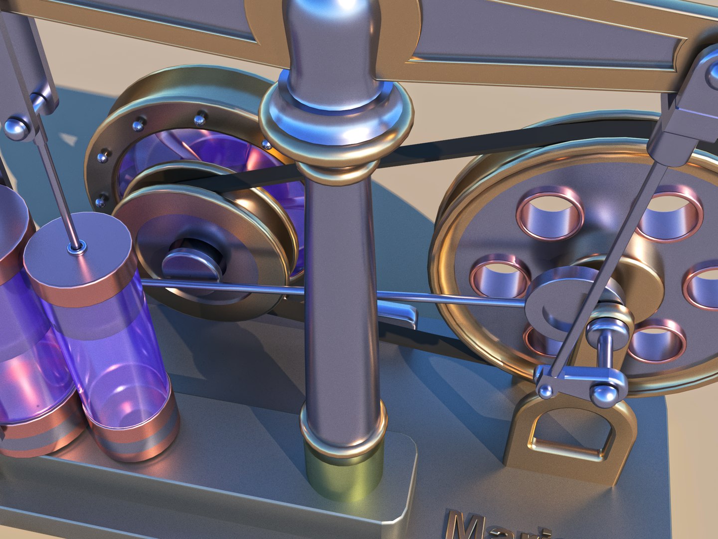 Steam engine 3D model - TurboSquid 1948444