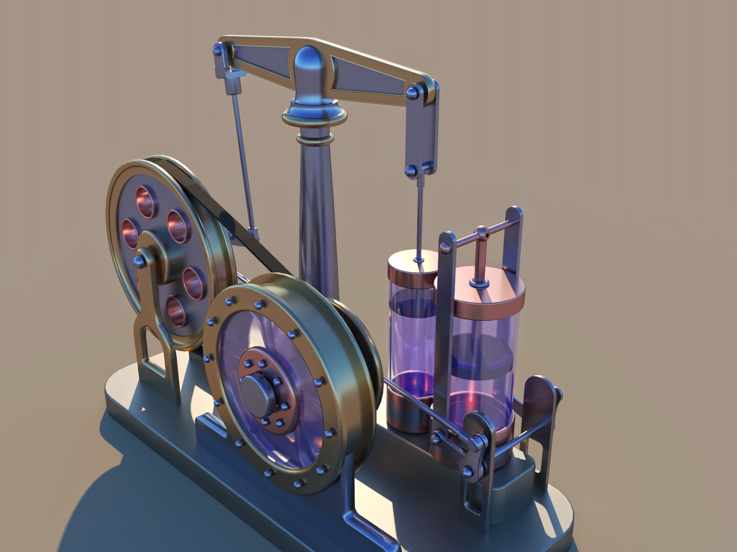 Steam engine 3D model - TurboSquid 1948444
