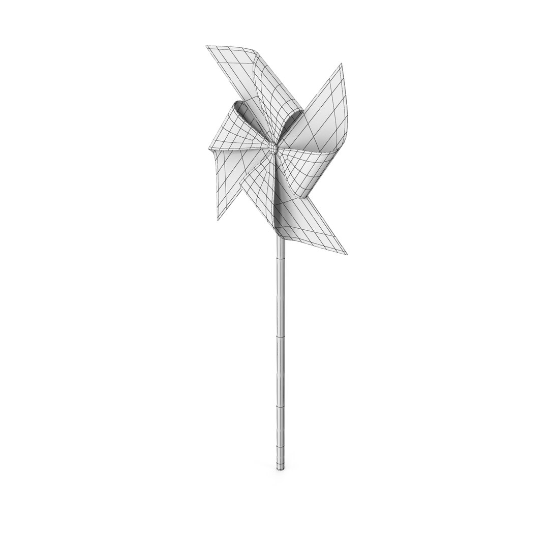 3D White Pinwheel - TurboSquid 2061014