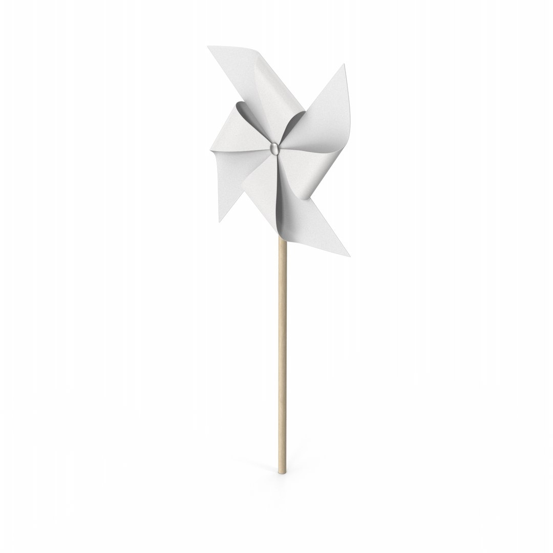3D White Pinwheel - TurboSquid 2061014