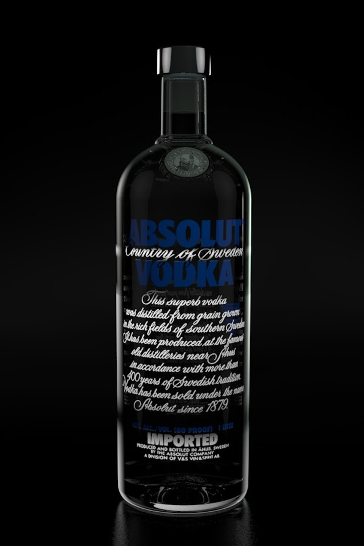Absolut Vodka Bottle 3D - TurboSquid 1368376