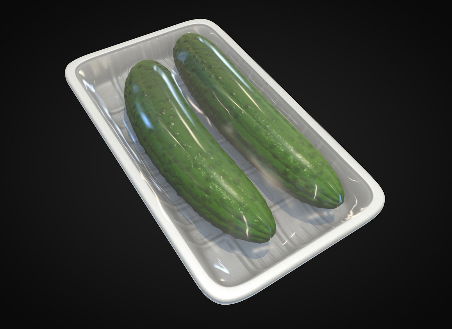 Wrapped Food Cucumbers Model - TurboSquid 1848866