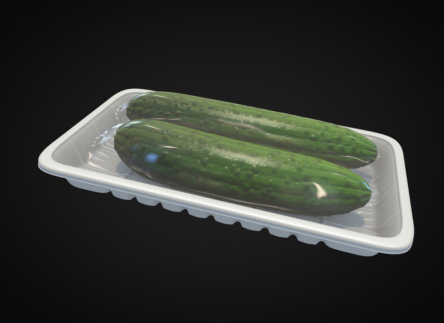 Wrapped Food Cucumbers Model - TurboSquid 1848866