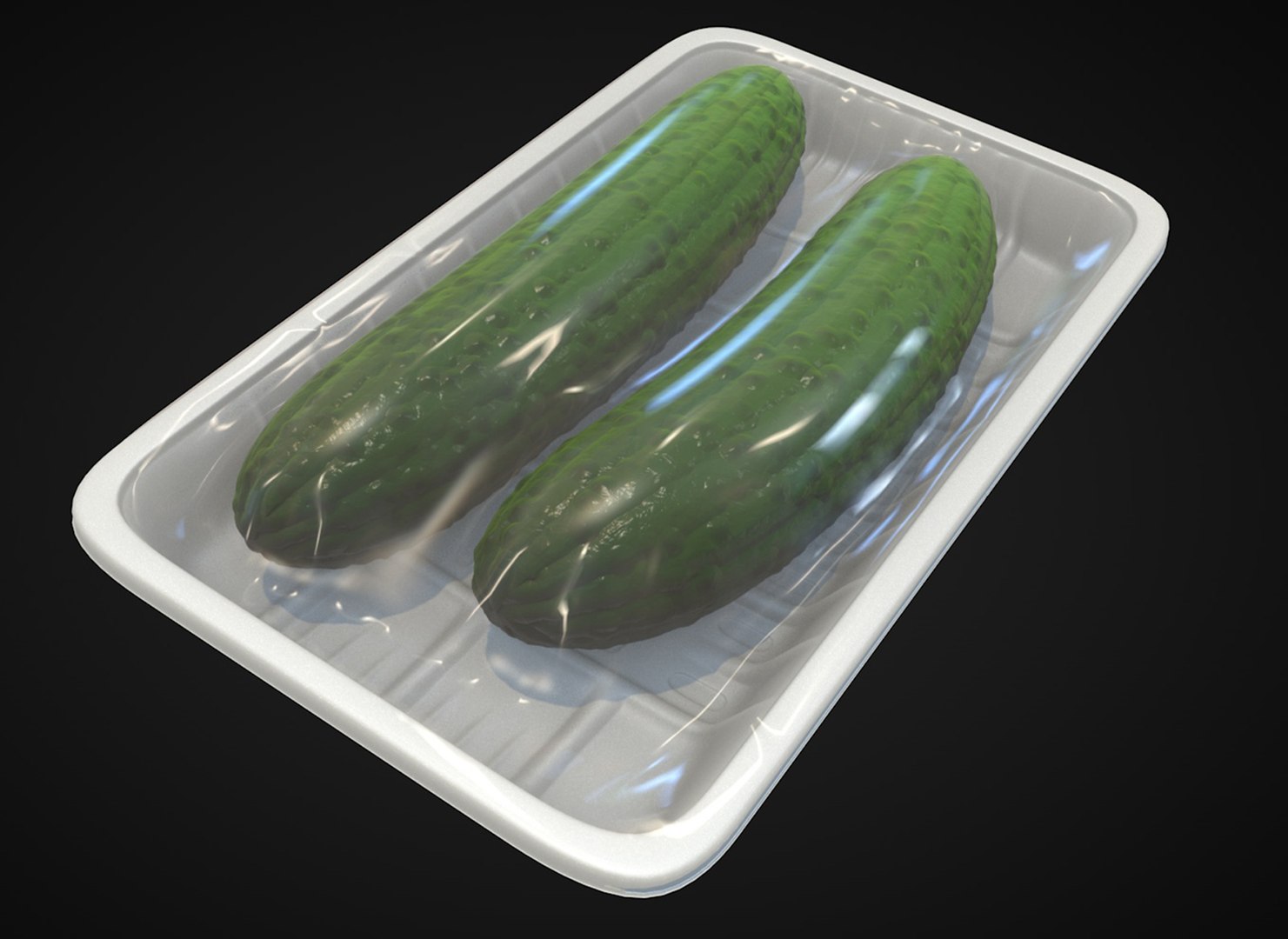 Wrapped Food Cucumbers Model - TurboSquid 1848866