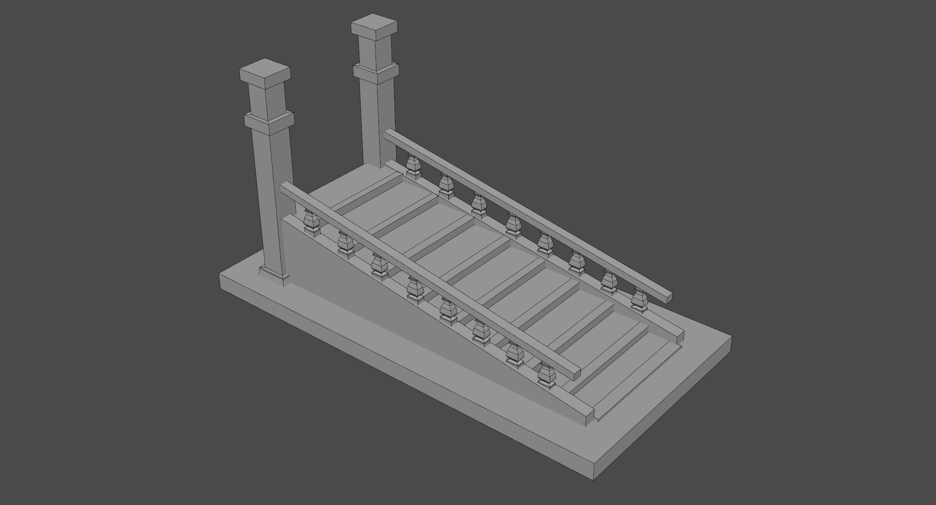 Free 3D Stone Ramp Stairs Model - TurboSquid 2420617