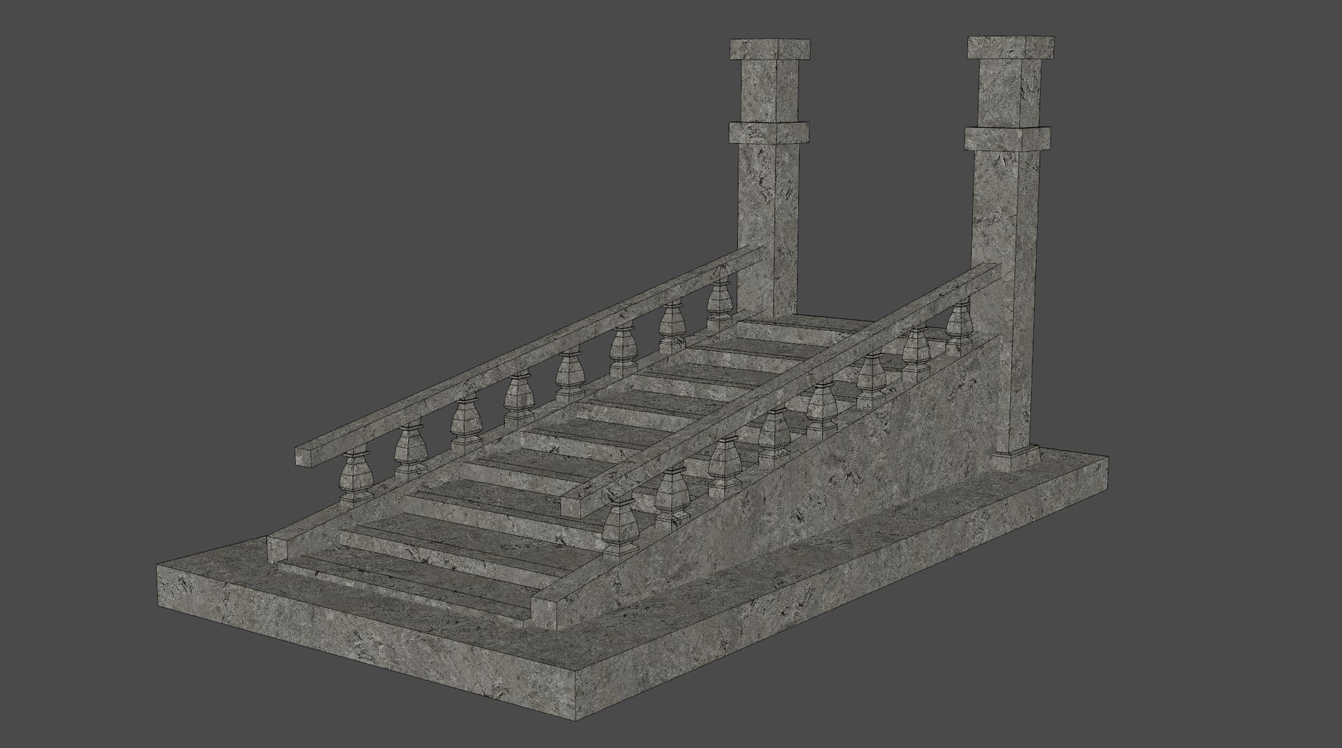 Free 3D Stone Ramp Stairs Model - TurboSquid 2420617