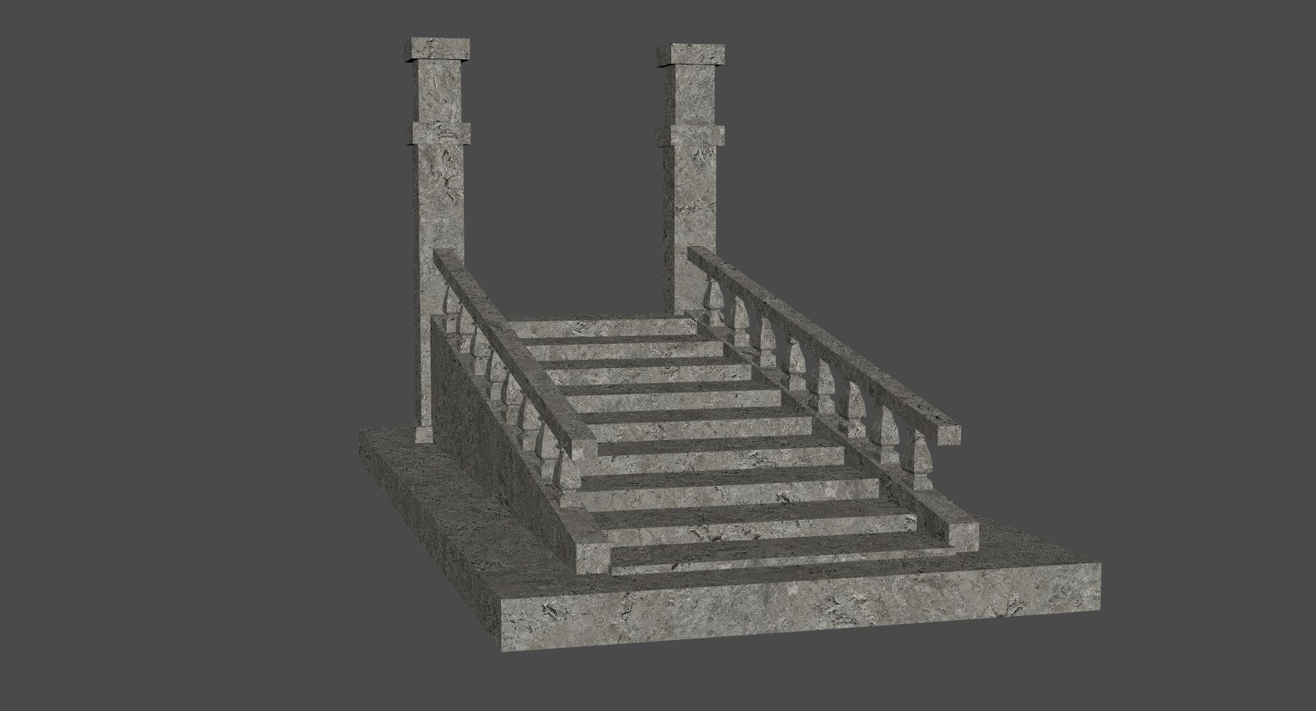Free 3D Stone Ramp Stairs Model - TurboSquid 2420617