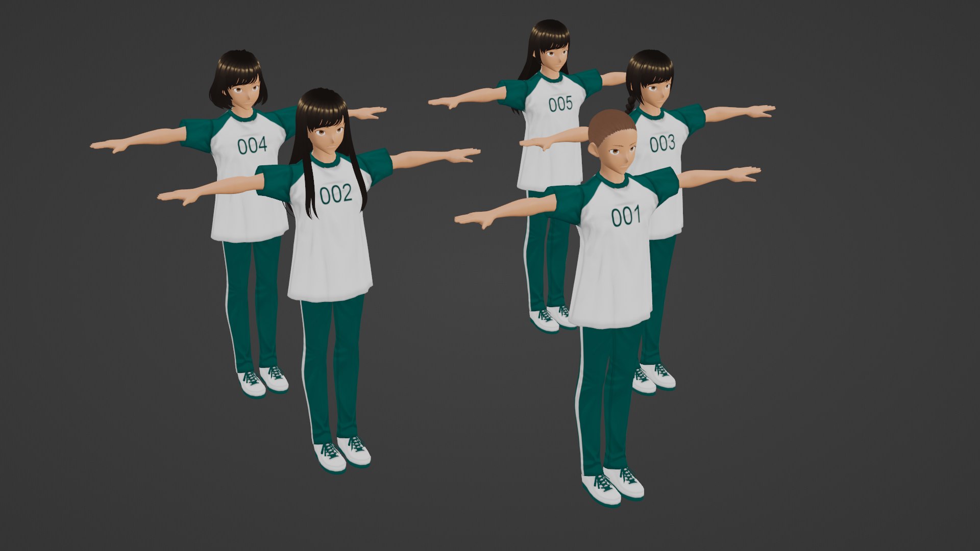 鱿鱼游戏 - 玩家3D模型 - TurboSquid 1837164