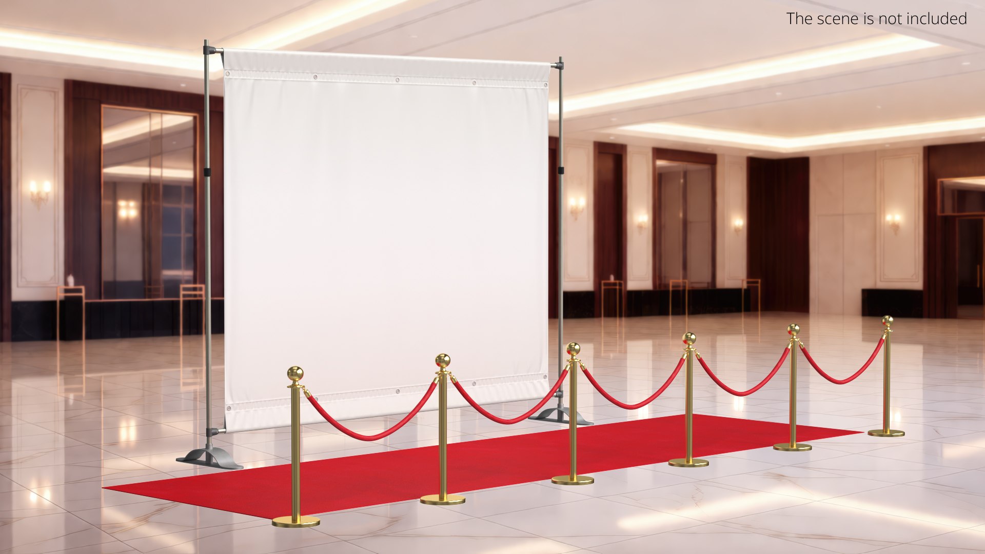 3D Model Press Wall Banner Stand Fabric White - TurboSquid 2509348