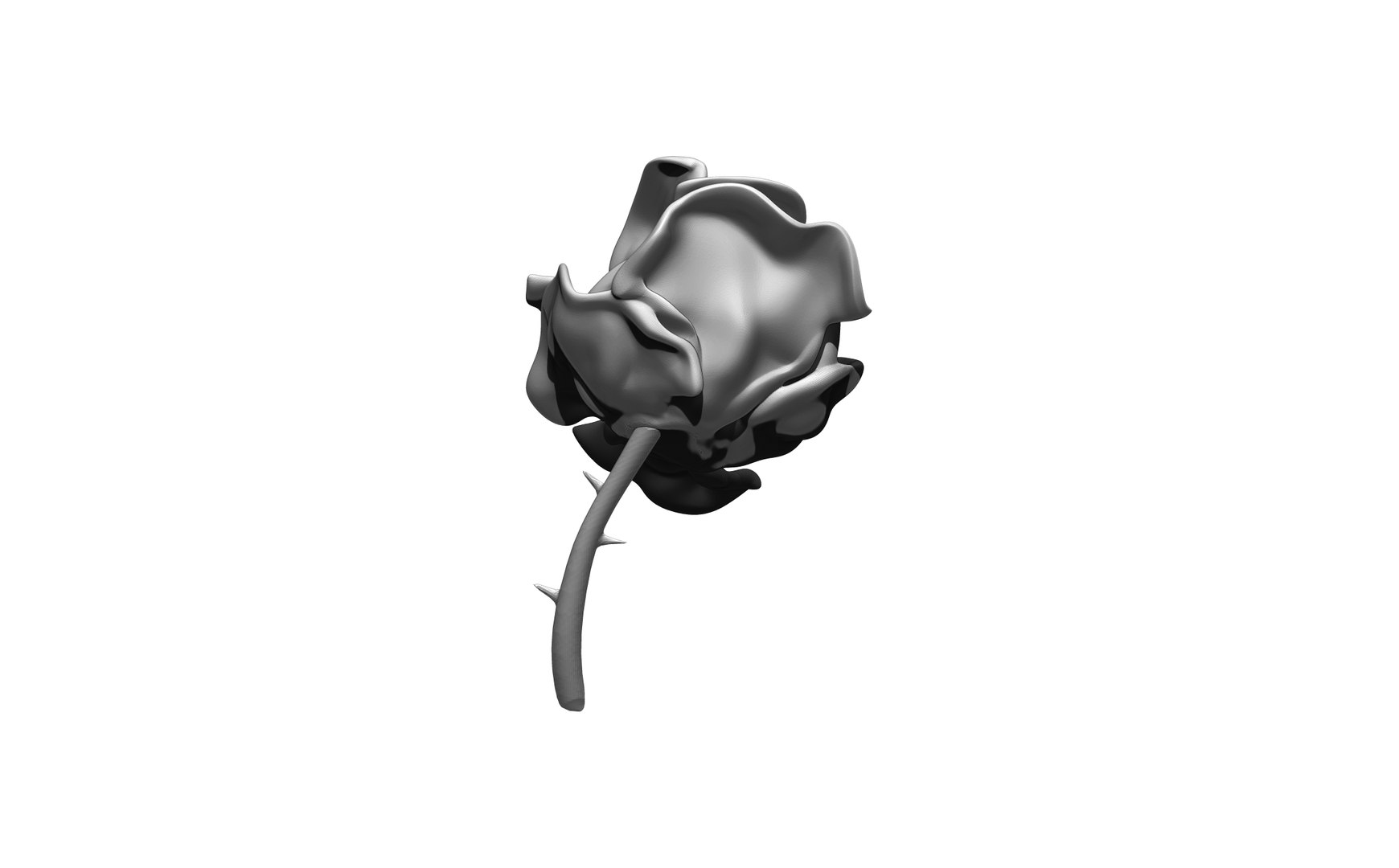 3D Rose Plant Thorns Model - TurboSquid 2123136