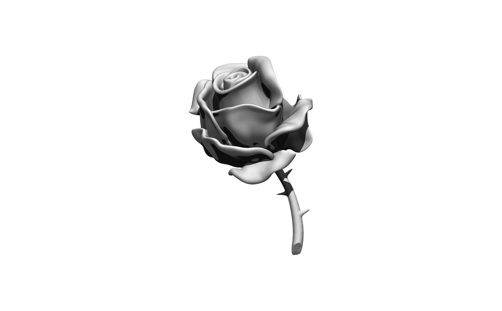 3D Rose Plant Thorns Model - TurboSquid 2123136