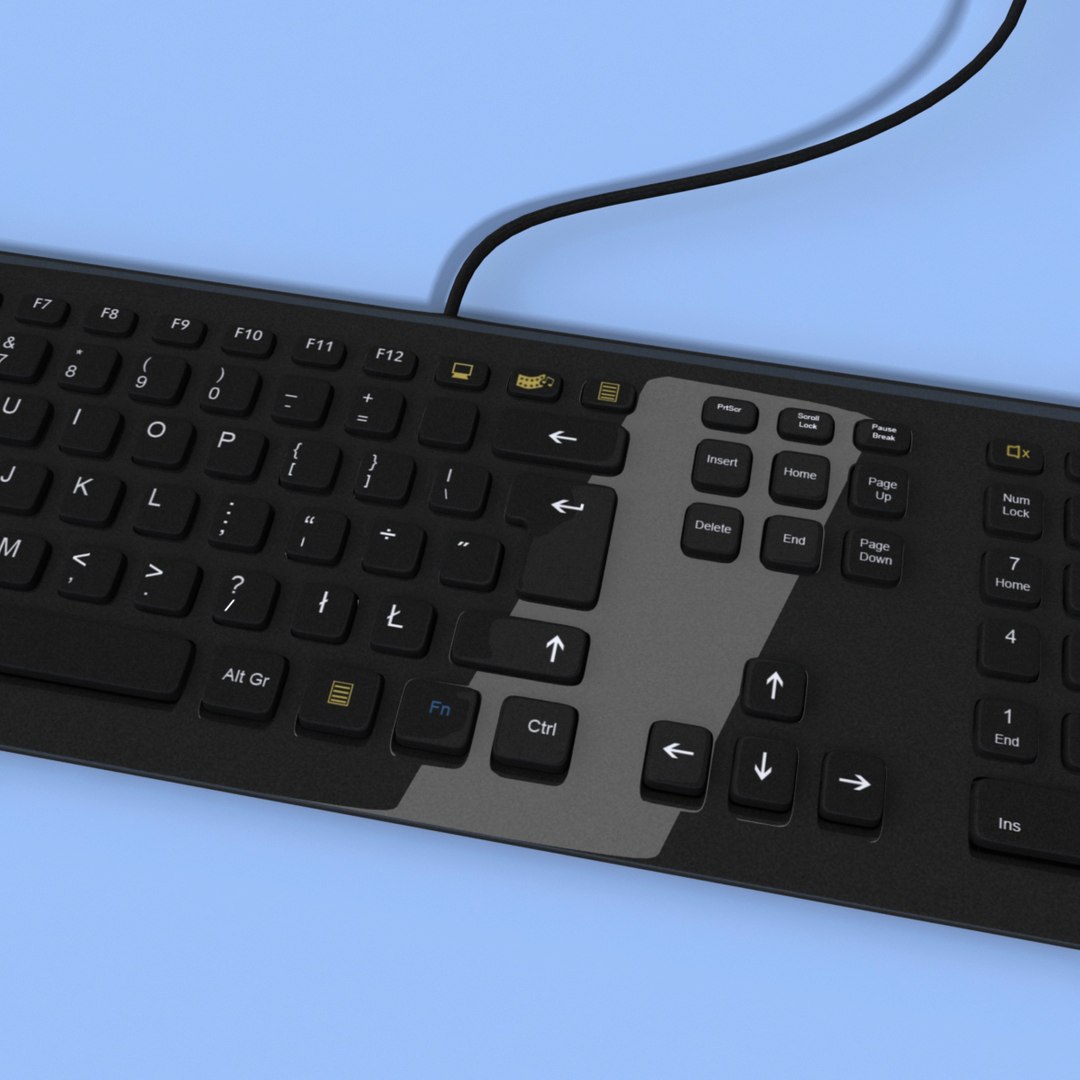 3d Keyboard Modeled Computer Model
