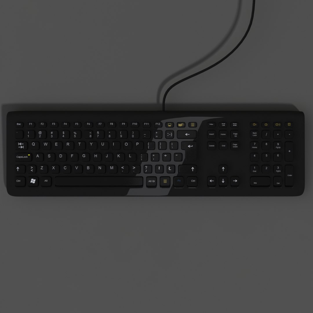 3d Keyboard Modeled Computer Model