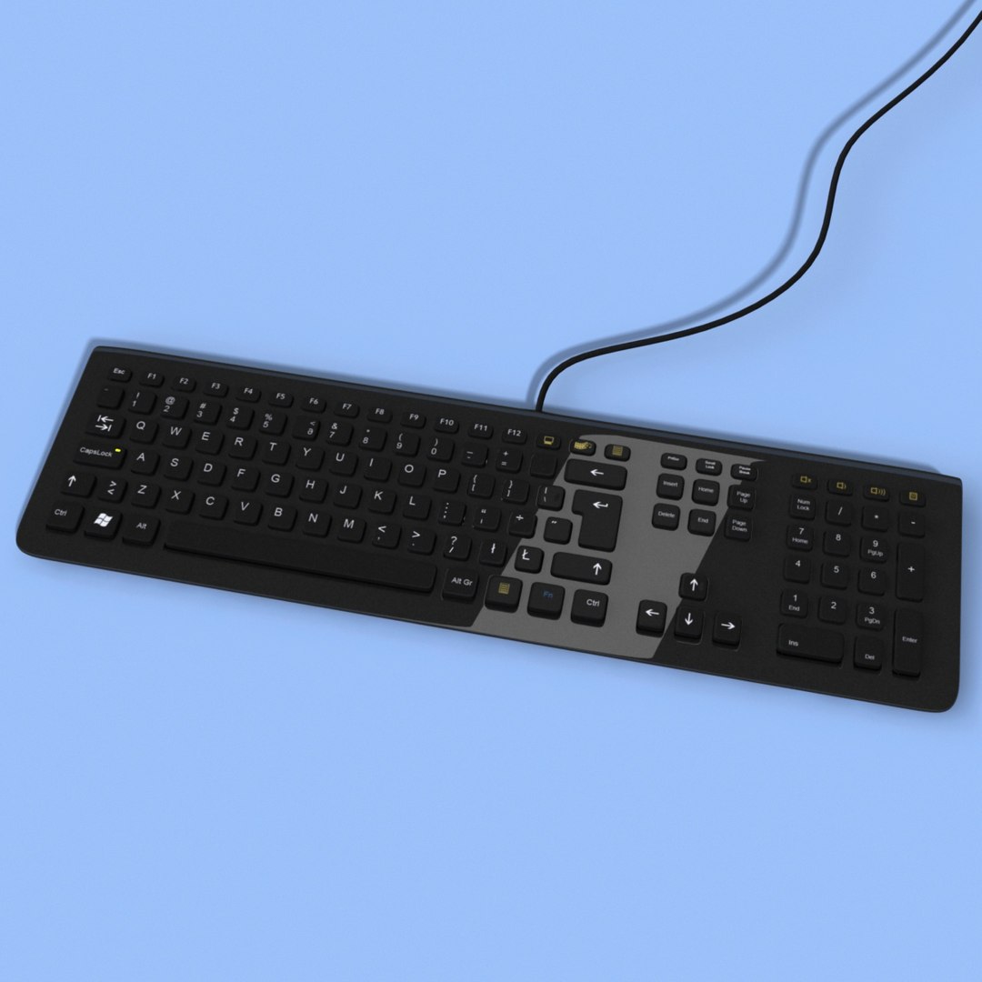 3d Keyboard Modeled Computer Model