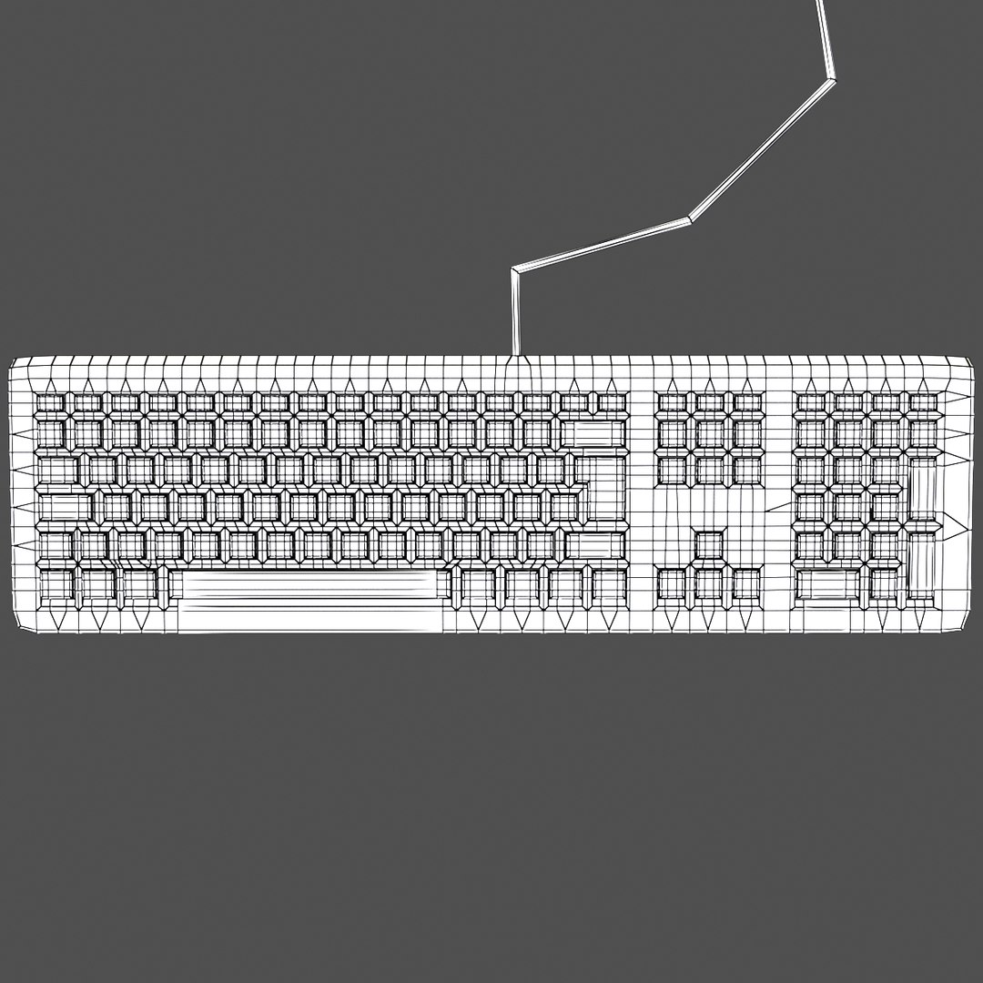 3d Keyboard Modeled Computer Model