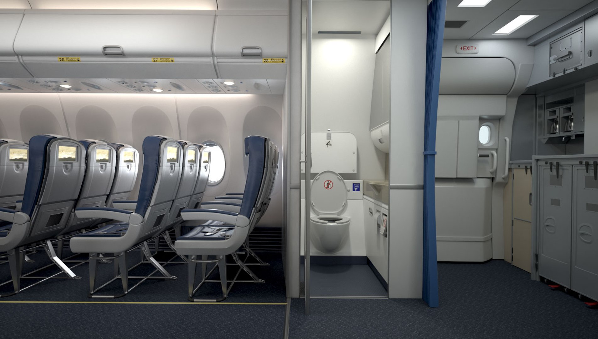 3D Boeing 737 Cabin - TurboSquid 1403589