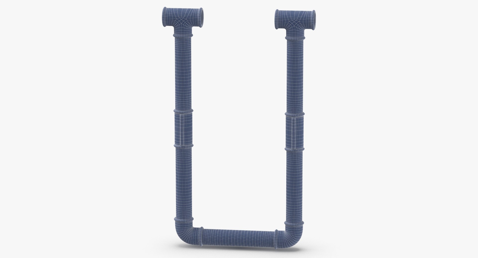 3D Galvanized Steel Pipe Letter - TurboSquid 1441721