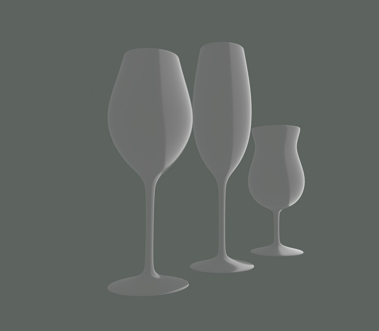 Champagne Glasses Model - TurboSquid 1611125