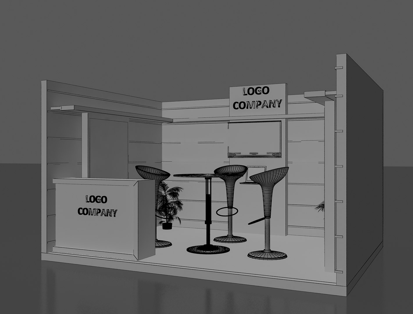 3D model stand exhibition booth - TurboSquid 1417012