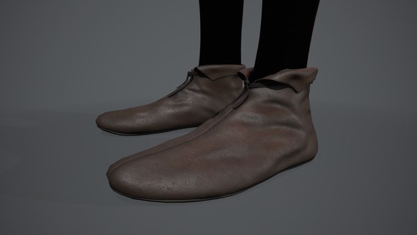 modelo 3d Zapatos medievales marrones - TurboSquid 2174480